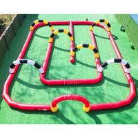 China Portable PVC Inflatable Go Kart Track 20x15m Customizable Race Car Track for sale