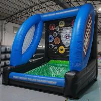 China Commercial Inflatable Rugby Ball Toss Game Custom Size Durable PVC Carnival Activity for sale