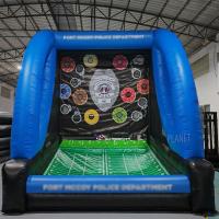 China Commercial Inflatable Rugby Ball Toss Game Custom Size Durable PVC Carnival Activity for sale