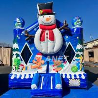 China Custom PVC Snowman Inflatable Bouncy Castle 0.55mm with Blower and Repair Kit for sale