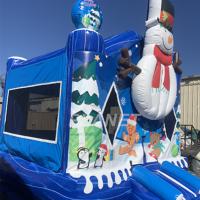 China Custom PVC Snowman Inflatable Bouncy Castle 0.55mm with Blower and Repair Kit for sale