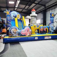 China Commercial Sea Theme Inflatable Playground Combo Bounce Slide Climbing 6-8 Players for sale