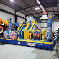 China Commercial Sea Theme Inflatable Playground Combo Bounce Slide Climbing 6-8 Players for sale