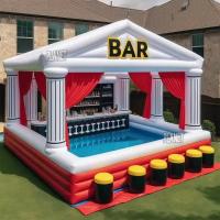 China Commercial PVC Inflatable Floating Pool Bar 6 Person Custom Size for Rental Events for sale