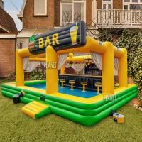 China Commercial PVC Inflatable Floating Pool Bar 6 Person Custom Size for Rental Events for sale
