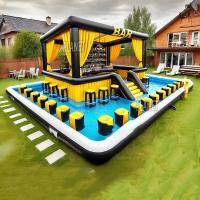 China Commercial PVC Inflatable Floating Pool Bar 6 Person Custom Size for Rental Events for sale