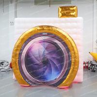 China Camera Shape Portable Inflatable Photo Booth 3m x 3m with LED Lights for Party Events for sale