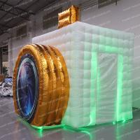 China Camera Shape Portable Inflatable Photo Booth 3m x 3m with LED Lights for Party Events for sale