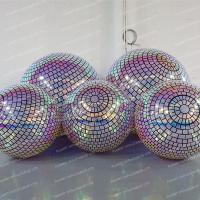 China Inflatable Mirror Ball 0.6m-3m PVC Disco Ball Hanging Decoration for Wedding Party Event for sale