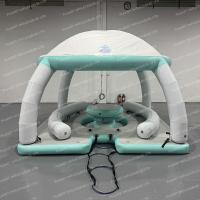 China Inflatable Floating Dock Island Platform 3.4x3.4m Drop Stitch Fabric for Yacht Leisure for sale