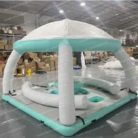 China Inflatable Floating Dock Island Platform 3.4x3.4m Drop Stitch Fabric for Yacht Leisure for sale
