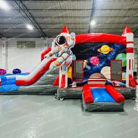 China Outdoor Inflatable Astronaut Bouncy Castle 8x4x3.8m PVC Tarpaulin for Party Rental Advertising for sale