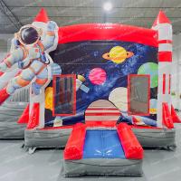 China Outdoor Inflatable Astronaut Bouncy Castle 8x4x3.8m PVC Tarpaulin for Party Rental Advertising for sale