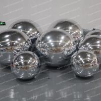 China Giant Hanging Silver Reflective Inflatable Mirror Ball 1m Diameter Indoor Decorative PVC Balloon for sale