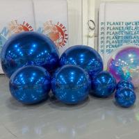 China Double Layer PVC Inflatable Mirror Ball 60-400cm Reusable Bubble Balloon with Electric Air Pump for sale