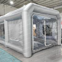 China Portable Inflatable Spray Paint Booth Tent 7x4x3m Oxford Cloth Car Painting Cabin for sale