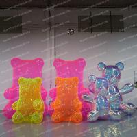 China Airtight Inflatable Transparent Bear 1.2m Tall for Advertising Events Decoration for sale