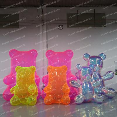 China Airtight Inflatable Transparent Bear 1.2m Tall for Advertising Events Decoration for sale