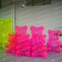 China Airtight Inflatable Transparent Bear 1.2m Tall for Advertising Events Decoration for sale