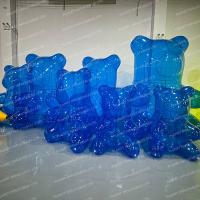China Airtight Inflatable Transparent Bear 1.2m Tall for Advertising Events Decoration for sale