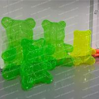 China Airtight Inflatable Transparent Bear 1.2m Tall for Advertising Events Decoration for sale
