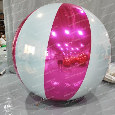 China Custom Inflatable Mirror Ball 80cm Double Layer PVC Disco Party Decoration Hanging Balloon for sale