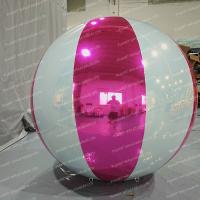 China Custom Inflatable Mirror Ball 80cm Double Layer PVC Disco Party Decoration Hanging Balloon for sale