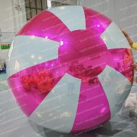 China Custom Inflatable Mirror Ball 80cm Double Layer PVC Disco Party Decoration Hanging Balloon for sale