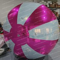 China Custom Inflatable Mirror Ball 80cm Double Layer PVC Disco Party Decoration Hanging Balloon for sale