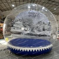 China Inflatable Christmas Snow Globe Photo Booth 10ft Diameter PVC Bubble Tent for Outdoor Party Events for sale