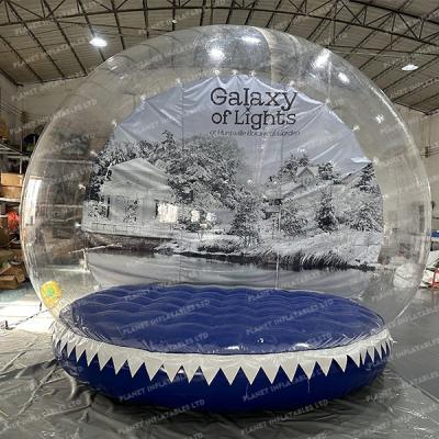 China Inflatable Christmas Snow Globe Photo Booth 10ft Diameter PVC Bubble Tent for Outdoor Party Events for sale