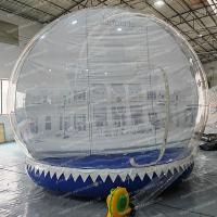 China Inflatable Christmas Snow Globe Photo Booth 10ft Diameter PVC Bubble Tent for Outdoor Party Events for sale