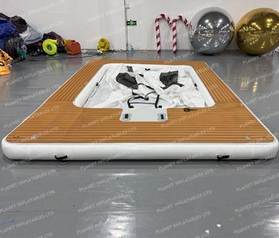 China Inflatable Yacht Pool 4x3m with Anti Jellyfish Net Foldable Removable Floating Ocean Swimming Pool for sale