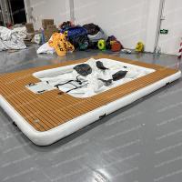 China Inflatable Yacht Pool 4x3m with Anti Jellyfish Net Foldable Removable Floating Ocean Swimming Pool for sale