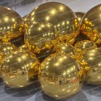 China Large Hanging Gold PVC Inflatable Mirror Ball 40cm to 400cm for Event Decoration for sale