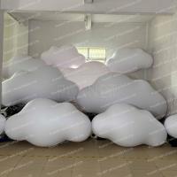 China Giant Inflatable Cloud Balloon 1.2m 1.8m 2.4m White PVC Party Decor Lighting for Event for sale