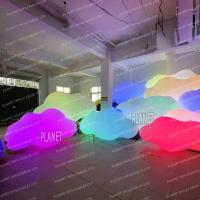 China Giant Inflatable Cloud Balloon 1.2m 1.8m 2.4m White PVC Party Decor Lighting for Event for sale