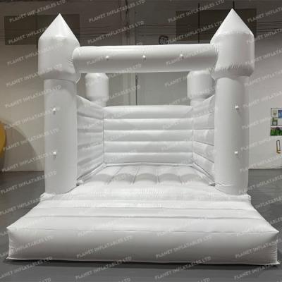 China Wholesale 10ft Inflatable Bounce House PVC White Jumping Castle for Rental with Blower for sale