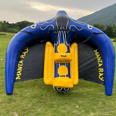 China Inflatable Manta Flying Ray Towable Tube 3.6m x 2.4m PVC Water Sports Boat for Sea Lake for sale