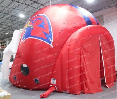 China Custom Inflatable American Football Helmet 15ft 20ft Outdoor Sports Tunnel Tent for sale