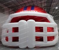 China Custom Inflatable American Football Helmet 15ft 20ft Outdoor Sports Tunnel Tent for sale