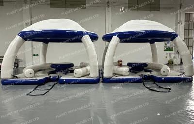 China Inflatable Floating Dock Island Platform 3.4m x 3.4m Water Tent for Party and Lake Use for sale