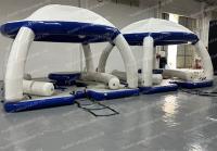 China Inflatable Floating Dock Island Platform 3.4m x 3.4m Water Tent for Party and Lake Use for sale