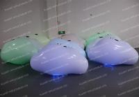 China LED Inflatable Hanging Cloud Balloon 1.8m Width White PVC for Event Stage Decoration for sale