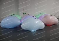 China LED Inflatable Hanging Cloud Balloon 1.8m Width White PVC for Event Stage Decoration for sale