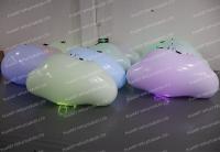 China LED Inflatable Hanging Cloud Balloon 1.8m Width White PVC for Event Stage Decoration for sale