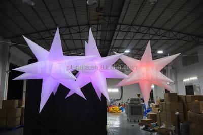 China Wholesale LED Inflatable Star Balloon 1M to 2.5M Christmas Hanging Decorative Lights for Party Wedding Stage Event for sale