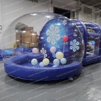 China Custom 10ft PVC Inflatable Snow Globe Bouncer House for Christmas Decoration for sale