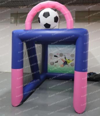 China Custom Inflatable Football Target 5x3m Penalty Shootout Soccer Goal with Blower for sale