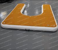 China Inflatable Yacht Dock 4x4m Heavy Duty Drop Stitch Floating Platform for Jet Ski Swimming Sunbathing for sale
